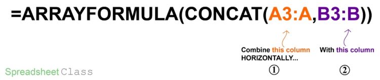 6 formulas that combine columns in Google Sheets