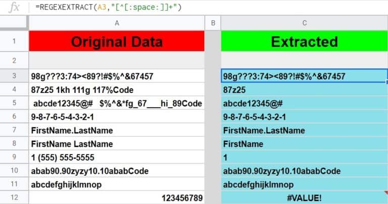 All the ways to extract text or numbers from a string in Google Sheets