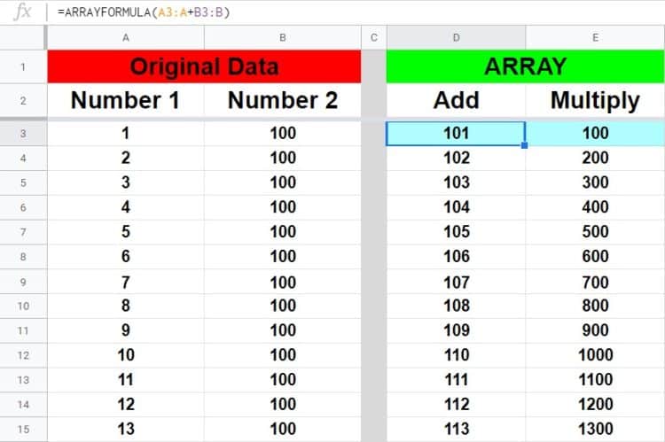 ARRAYFORMULA & 5 ways to apply a formula to an entire column in Google ...