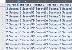 Distribute columns evenly / make columns the same width in Google Sheets