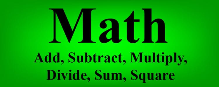 Math in Google Sheets: Add, Sum, Subtract, Multiply, Divide, Square
