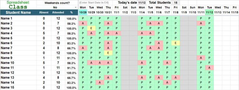 Google Sheets Templates for Teachers
