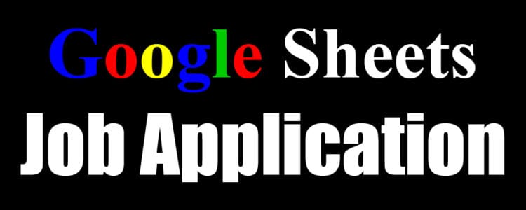 Job application tracker template for Google Sheets