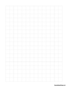 Light graph paper extra large squares PDF | Spreadsheet Class