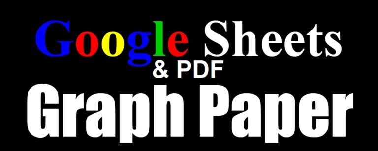 Google Sheets and PDF graph paper templates