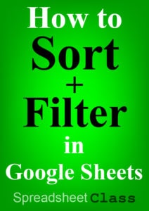 Using the SORT and FILTER functions together in Google Sheets