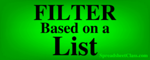 How to filter based on a list in Excel