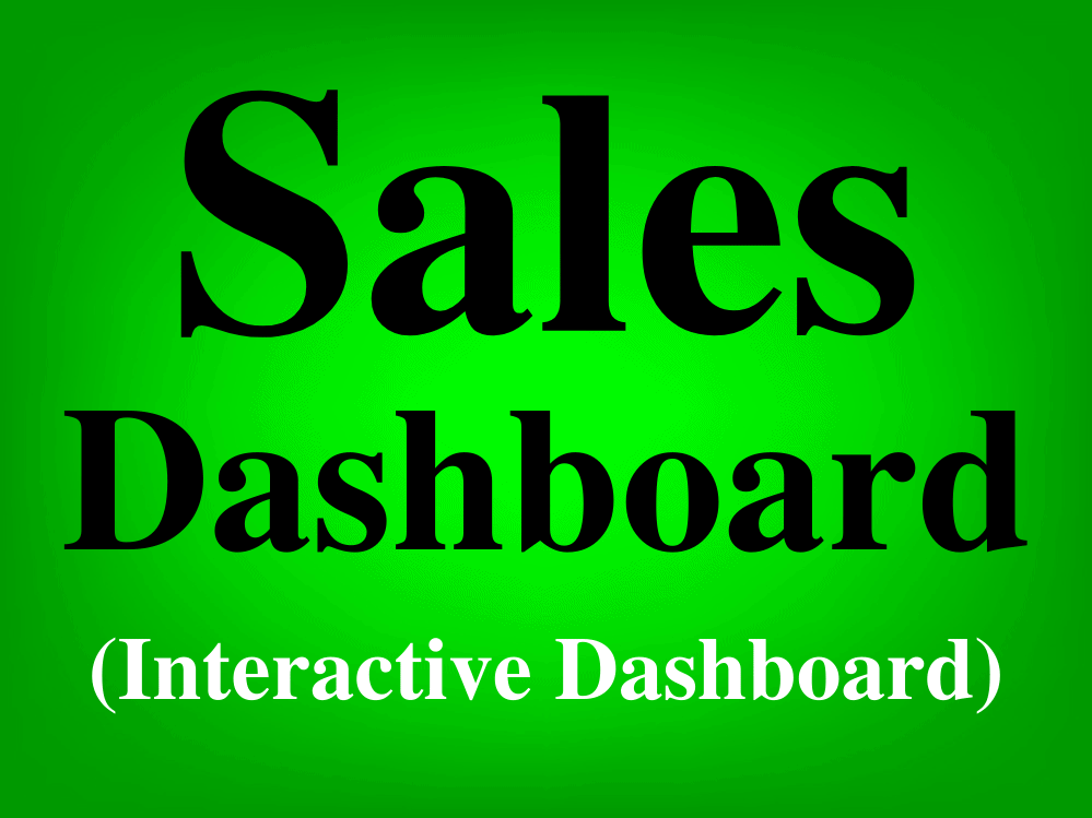 Online Sales dashboard tutorial for Google Sheets (Interactive dashboard)