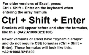 Using array formulas to apply a formula to an entire column in Excel