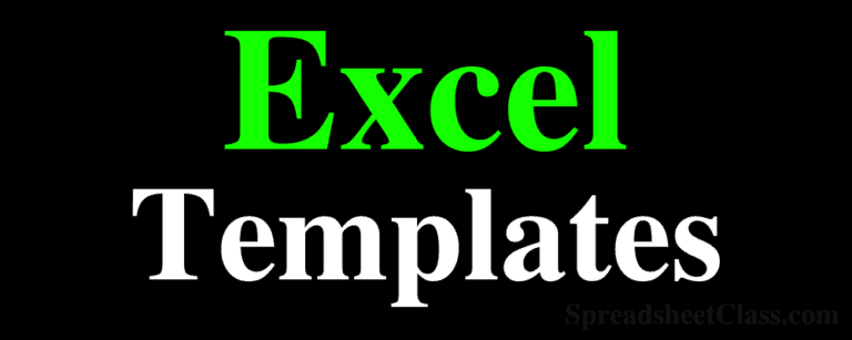 Free Microsoft Excel Templates