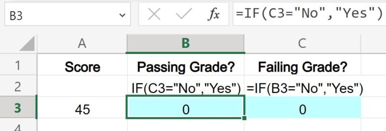 How to fix a circular reference error in Excel