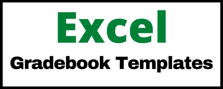 Excel Gradebook Templates (Points + Percentage)