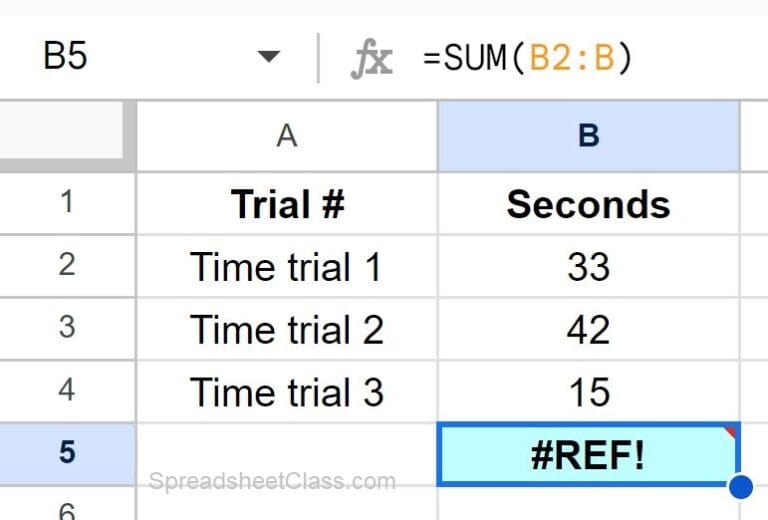 How to fix the “Circular dependency detected” error in Google Sheets