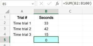 How to fix a circular reference error in Excel