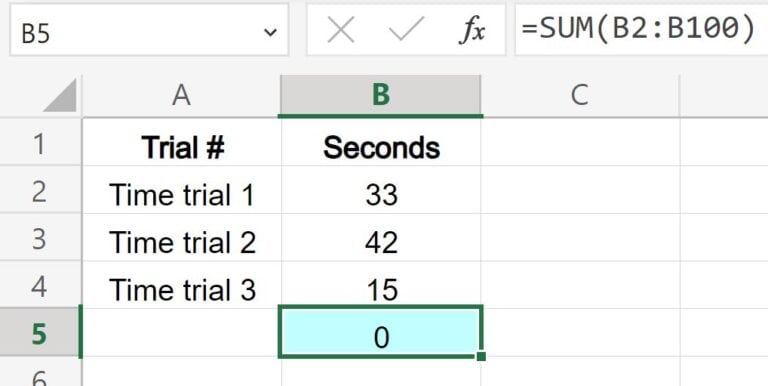 How to fix a circular reference error in Excel