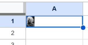 How to add an image to a cell (or over the cells) in Google Sheets