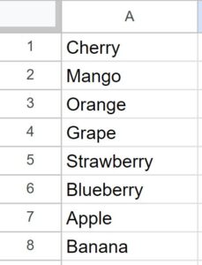 How to alphabetize (with or without a formula) in Google Sheets