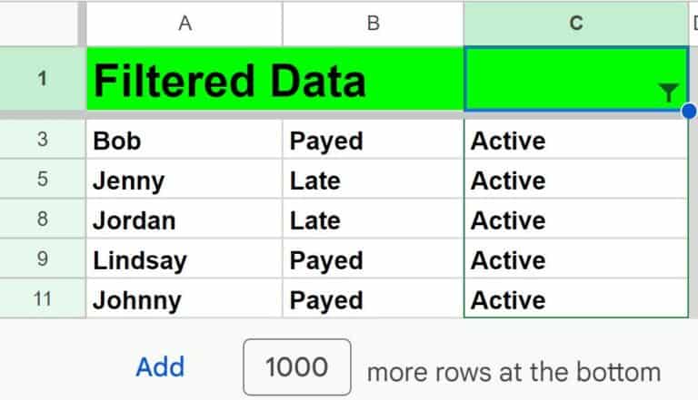 How to filter in Google Sheets filtered data after filtering | Spreadsheet Class