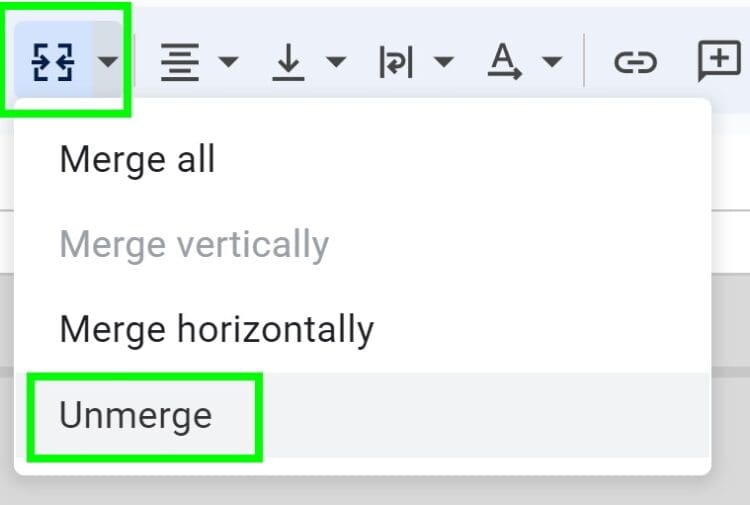 How to unmerge a cell to fix the merge error when filtering in Google Sheets | Spreadsheet Class