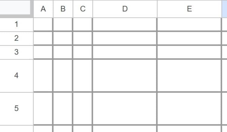 Make cells the same size / square in Google Sheets