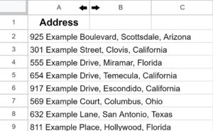 How to change column width in Google Sheets