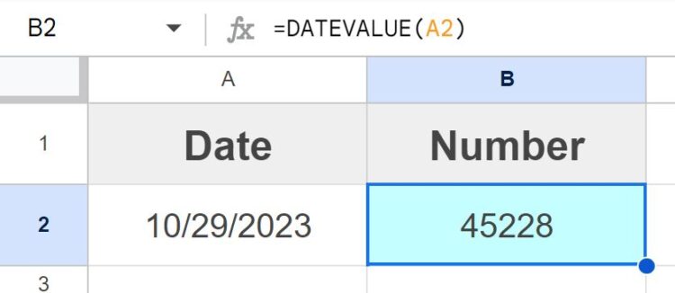 How to convert dates to numbers in Google Sheets