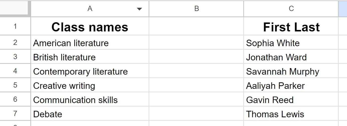 Insert new columns in specific locations in Google Sheets | Spreadsheet ...