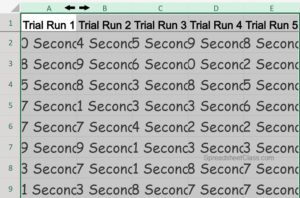 Distribute columns evenly (make columns the same width) in Excel