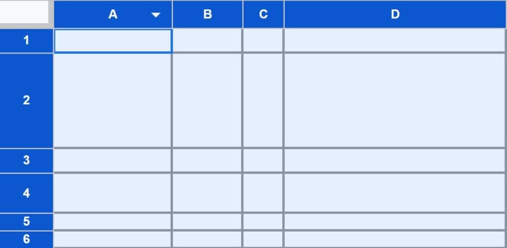 Make cells the same size / square in Google Sheets