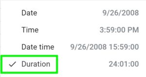 Convert between duration, hours, minutes, and seconds in Google Sheets