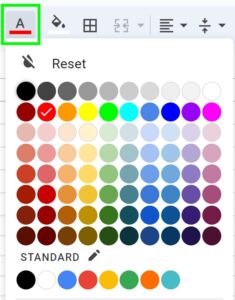 How to highlight text and cells in Google Sheets