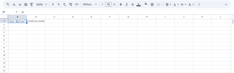 Hide or show the toolbar menu in Google Sheets